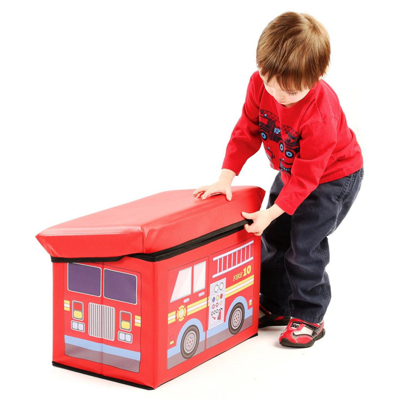 Fire Truck Toy Box And Storage Bench 2024 ragdolls